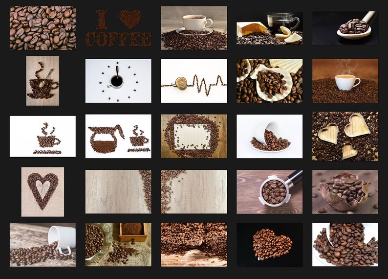 200 COFFEE PHOTOSHOP OVERLAYS Digital Textures Backgrounds - Etsy