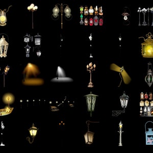 300 LANTERNS, LAMPS TRANSPARENT Png Photoshop Overlays, Png Files ...