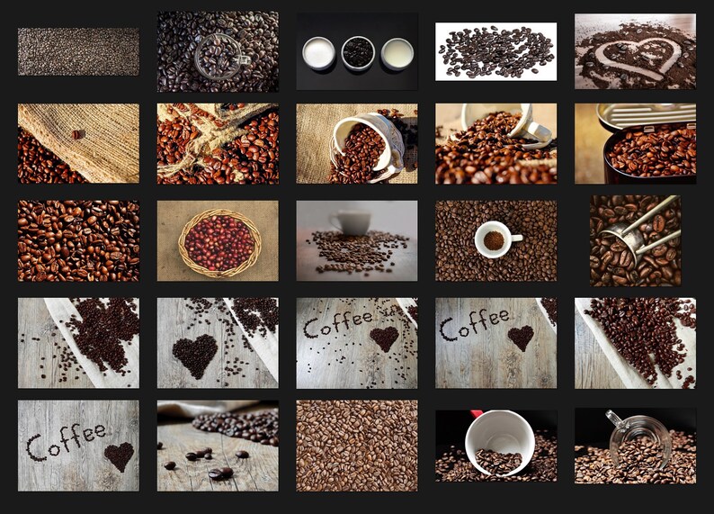 200 COFFEE PHOTOSHOP OVERLAYS Digital Textures Backgrounds - Etsy