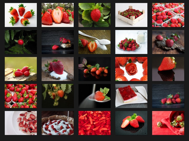 200 STRAWBERRY PHOTOSHOP OVERLAYS Digital Textures | Etsy