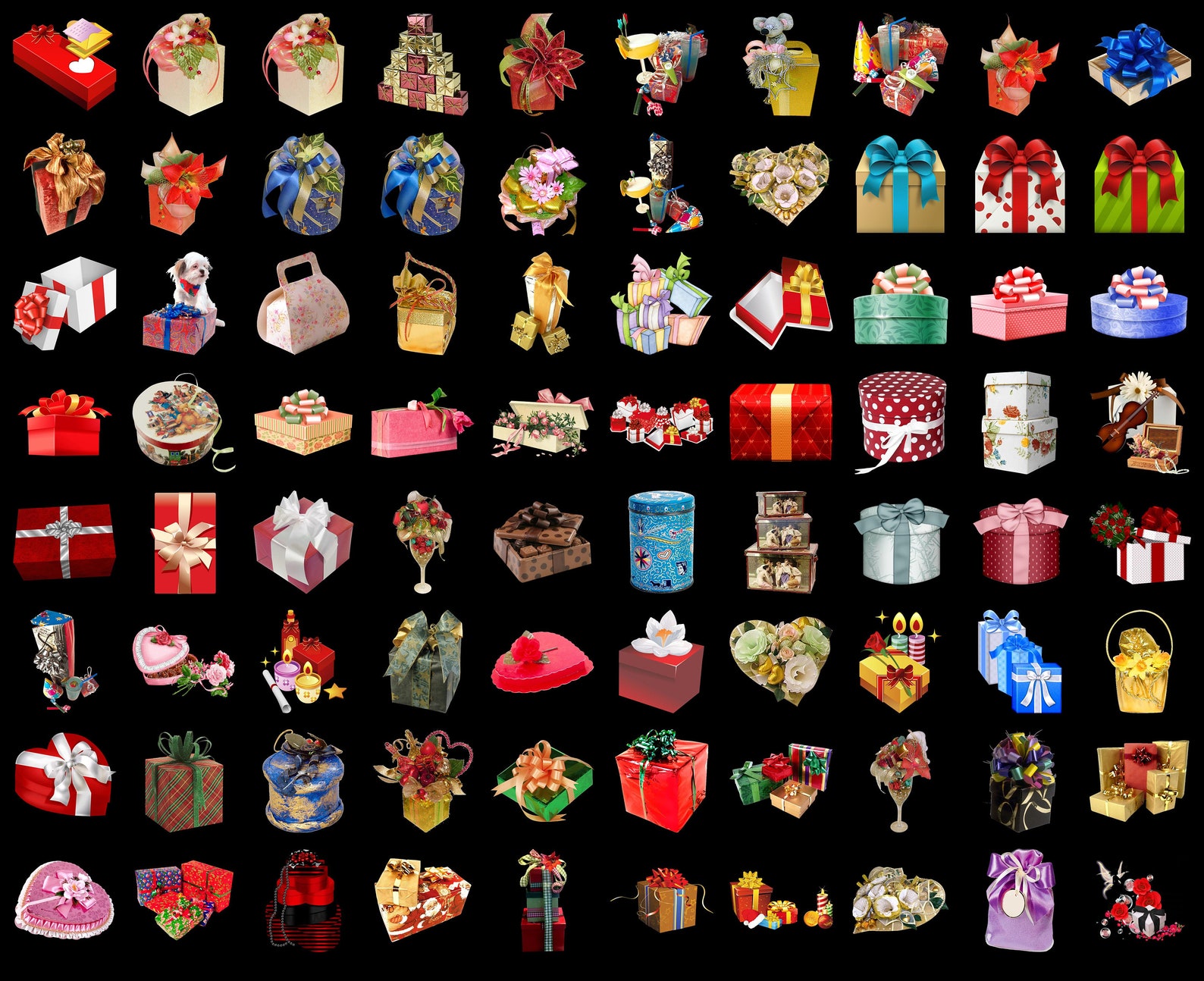 600 GIFT BOX TRANSPARENT Png Photoshop Overlays Gift Box Png - Etsy