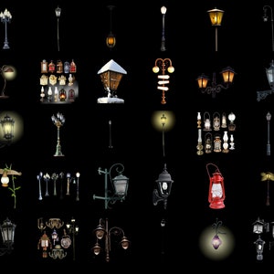 300 LANTERNS, LAMPS TRANSPARENT Png Photoshop Overlays, Png Files ...