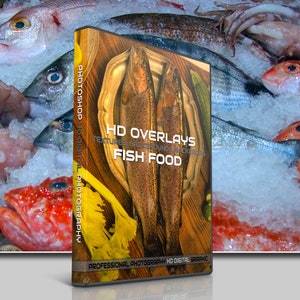 200 SEA FOOD PHOTOSHOP Overlays, Digital Textures, Backgrounds ...