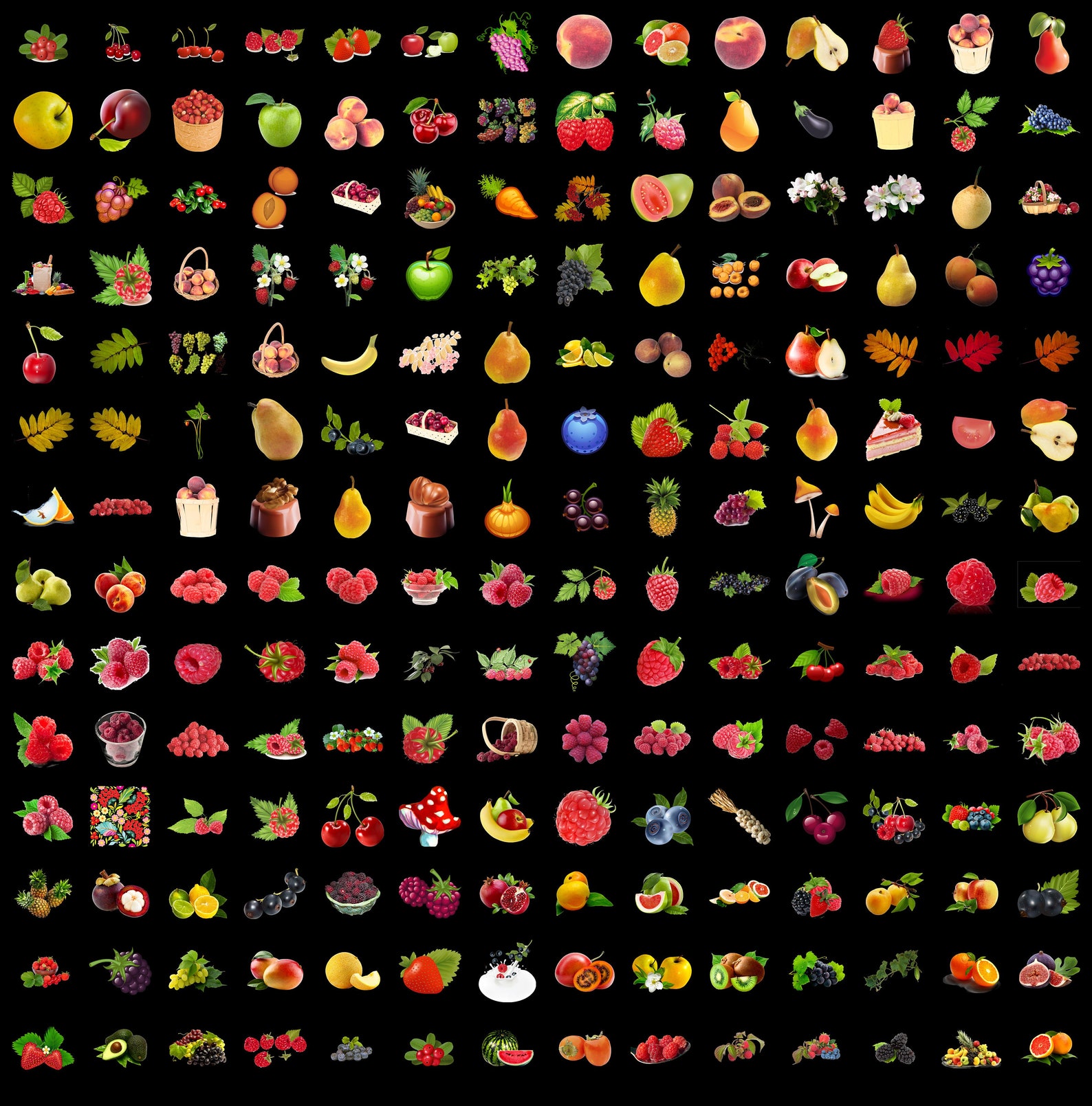 1500 FRUITS TRANSPARENT PNG Photoshop Overlays Fruits Png - Etsy