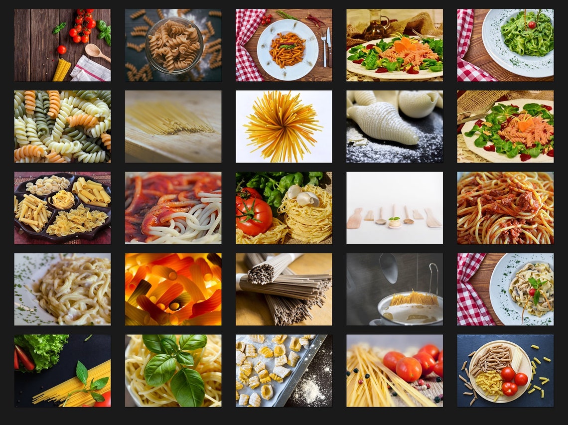 200 Pasta Photoshop Overlays: Food Photography Textures (digital ...