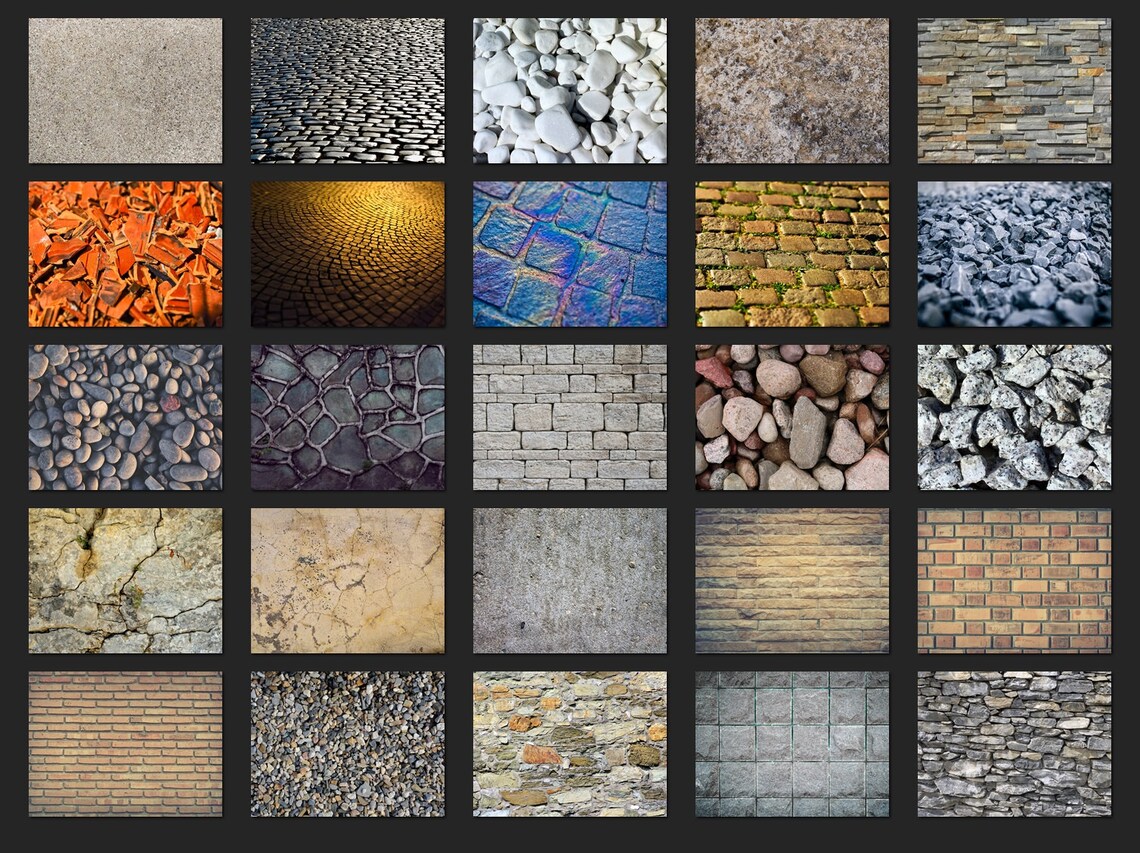 200 STONE Brick PHOTOSHOP OVERLAYS Digital Textures - Etsy