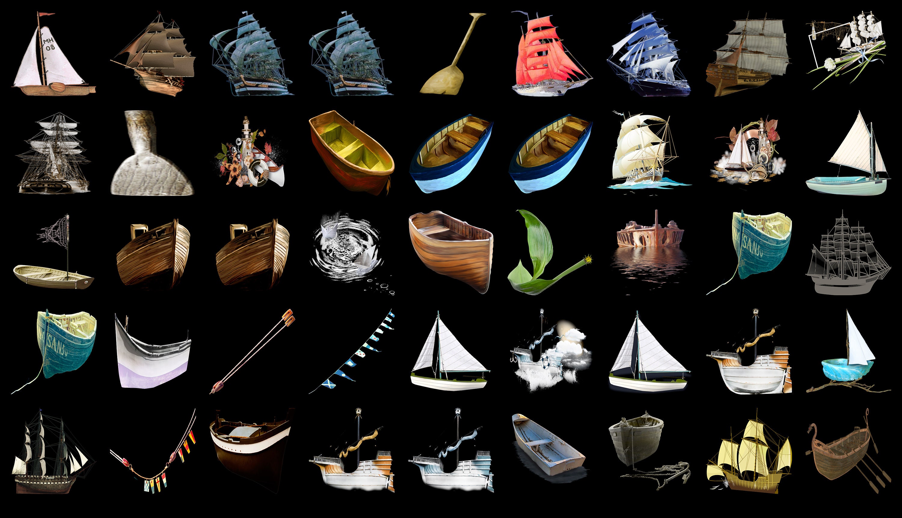 350 Boat PNG Overlays: Transparent Photoshop Backgrounds (digital ...
