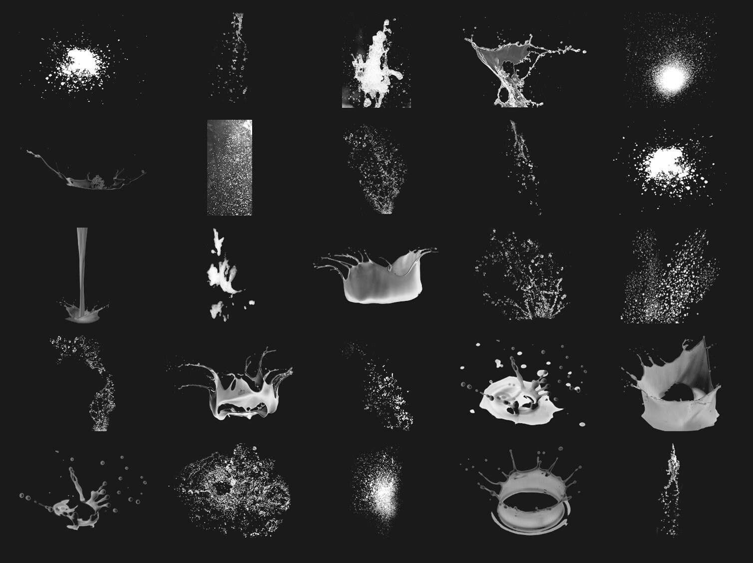 200 WATER Splash TRANSPARENT PNG Photoshop Overlays Digital - Etsy