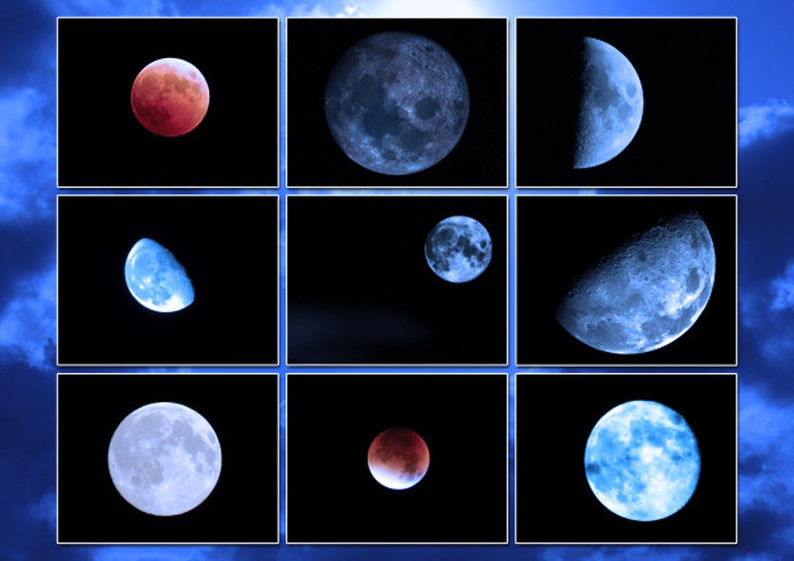 90 MOON STARS TRANSPARENT Png Photoshop Overlays Night Sky | Etsy