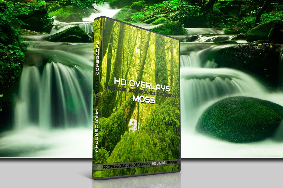 200 Moss Photoshop Overlays: Forest Textures, Backgrounds (digital ...