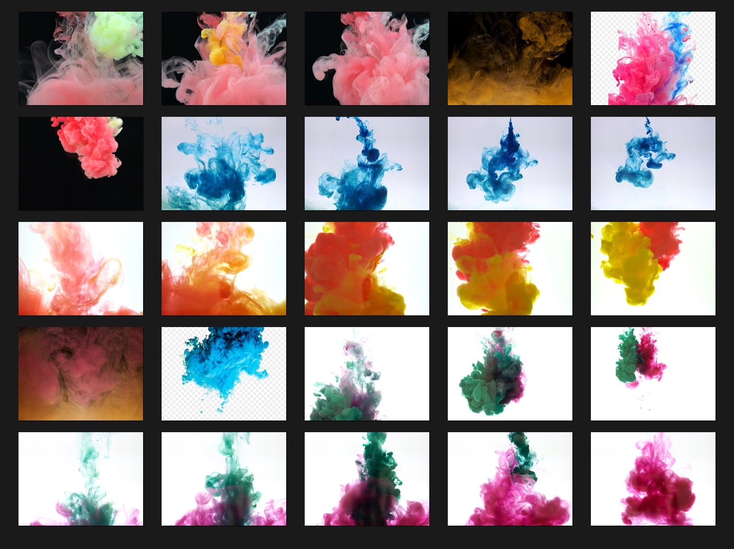 200 Ink Splash Photoshop Overlays: HD Digital Textures (digital ...
