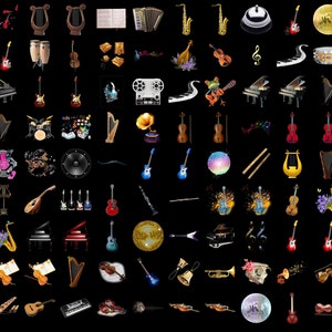 750 MUSIC INSTRUMENTS TRANSPARENT Png Photoshop Overlays, Music ...