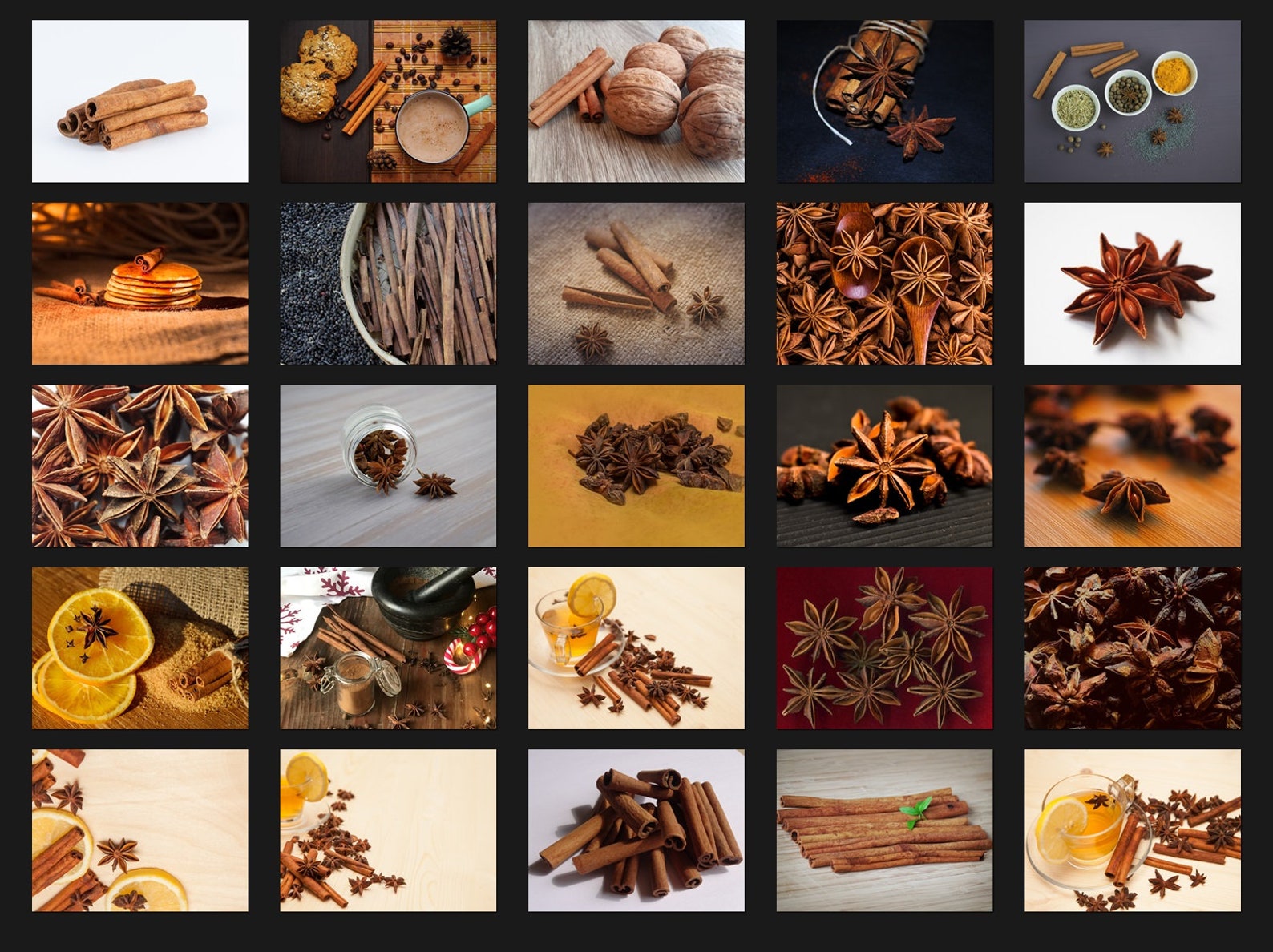 200 CINNAMON & Anise PHOTOSHOP OVERLAYS Digital Textures | Etsy