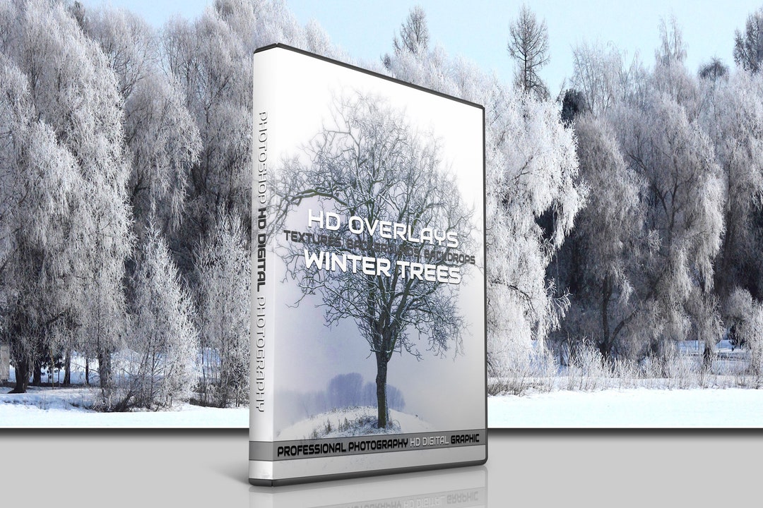 200 Winter Snow Trees Photoshop Overlays: HD Textures (digital Download ...