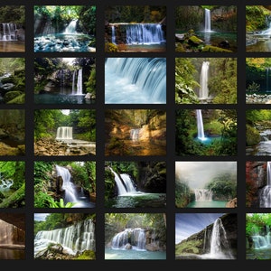 200 WATERFALL PHOTOSHOP OVERLAYS, Digital Textures, Backgrounds ...
