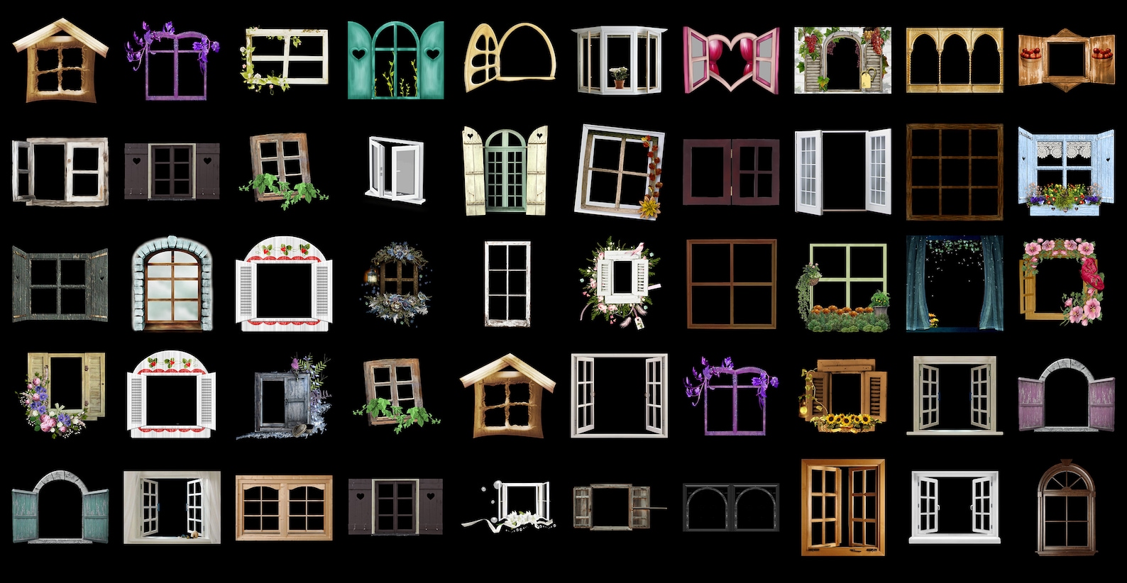 300 WINDOWS PNG TRANSPARENT Photoshop Overlays Windows Png - Etsy