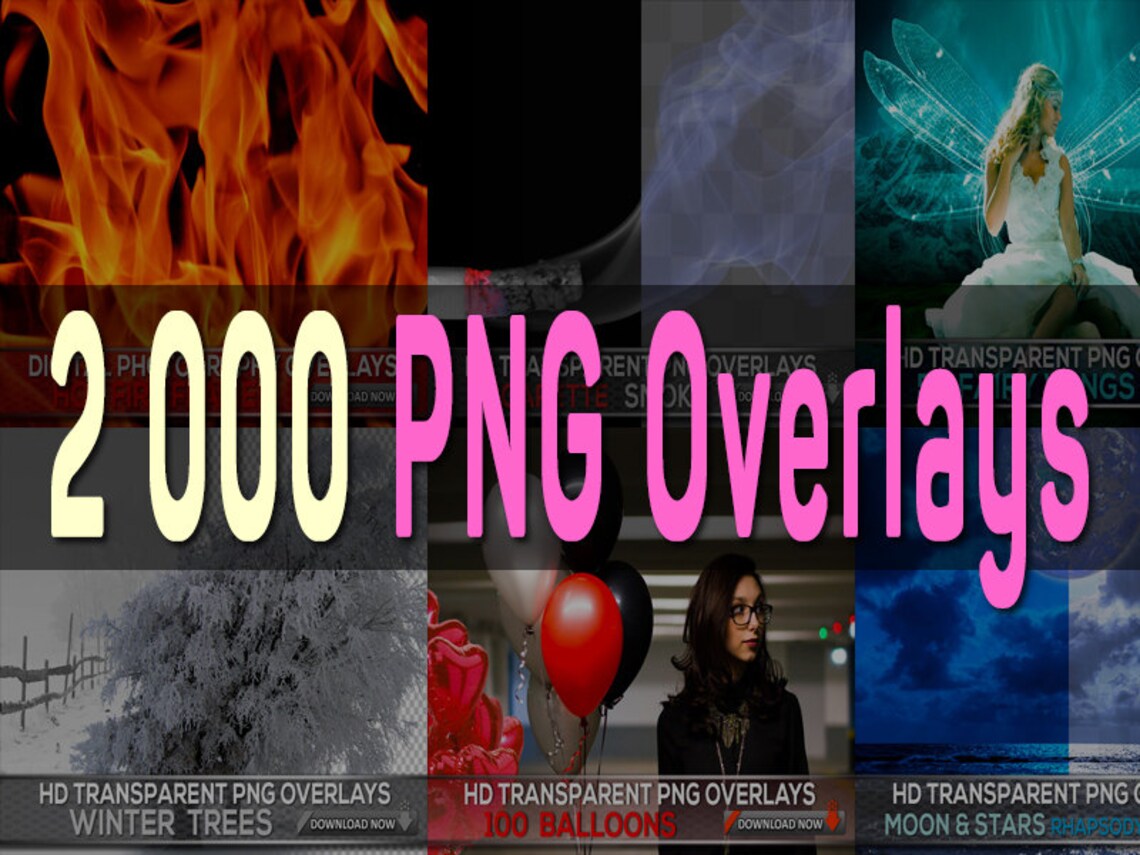 2000 TRANSPARENT PNG PHOTOSHOP Overlays Big Bundle Snow | Etsy
