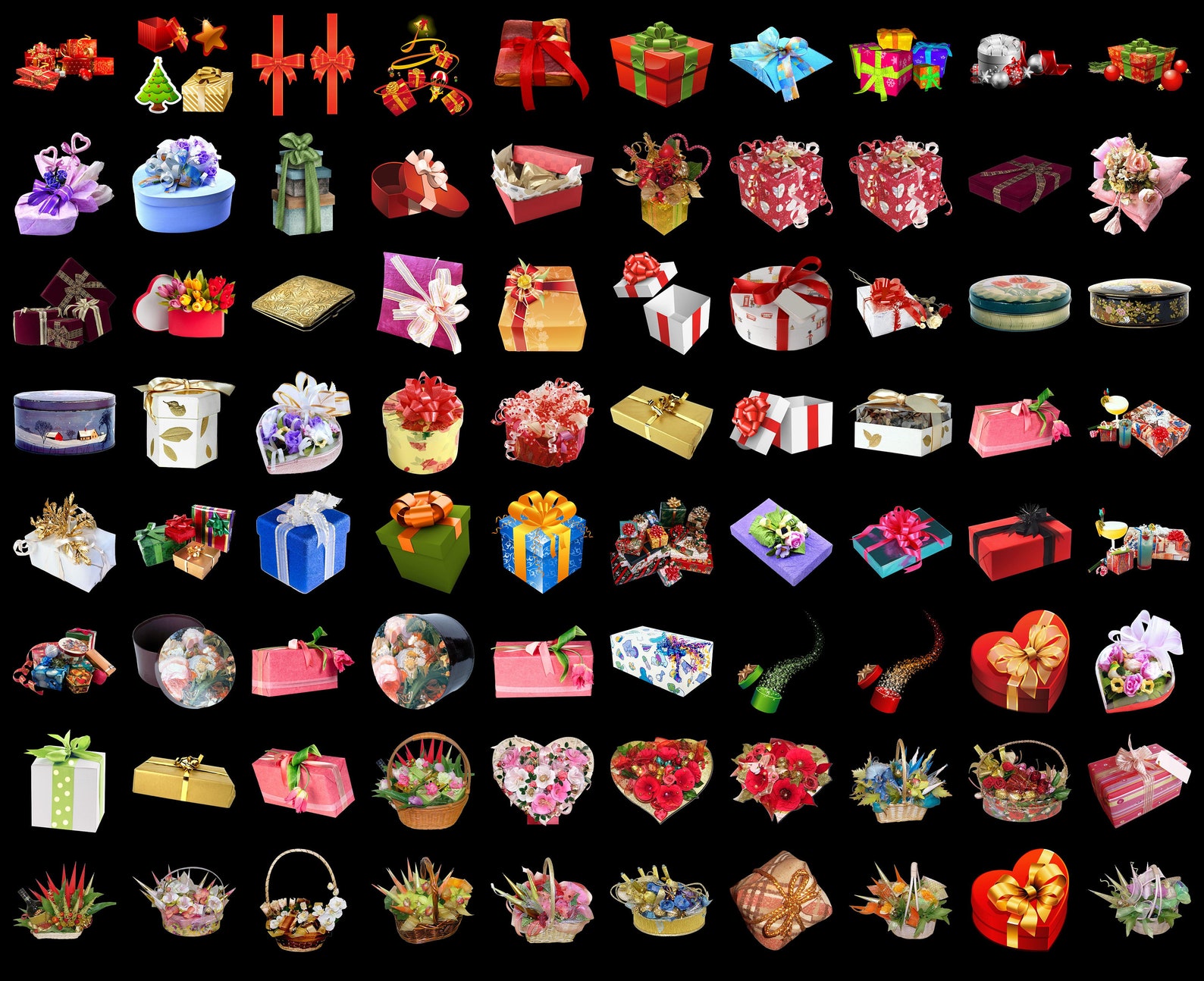 600 GIFT BOX TRANSPARENT Png Photoshop Overlays Gift Box Png - Etsy