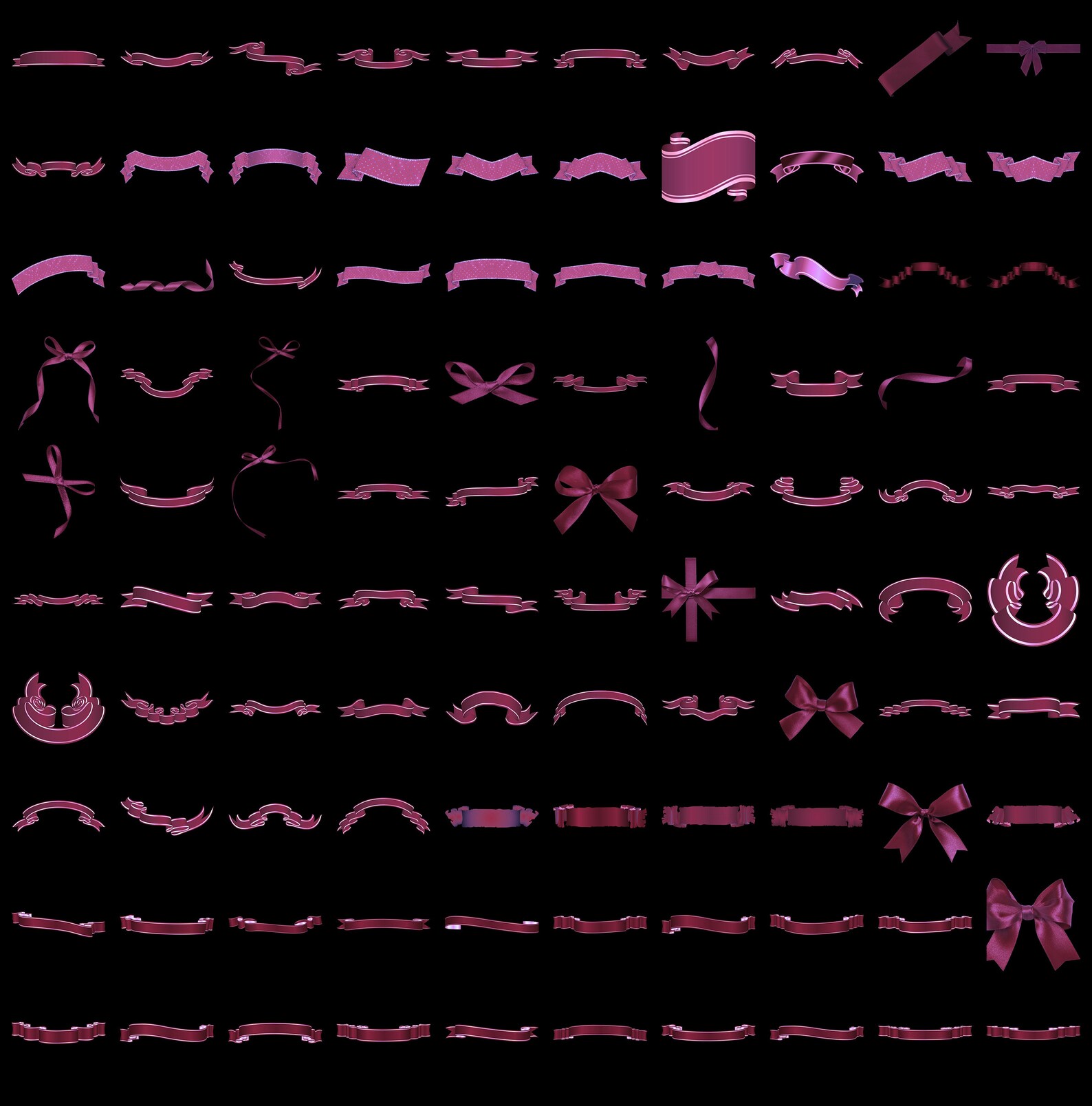 1000 RIBBONS TRANSPARENT PNG Photoshop Overlays Ribbons Png - Etsy