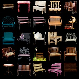 200 BENCHES TRANSPARENT PNG Photoshop Overlays, Benches Png, Benches ...