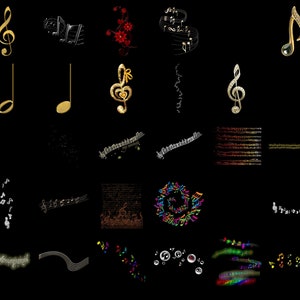 350 MUSIC NOTES TRANSPARENT Png Photoshop Overlays, Music Notes Png ...