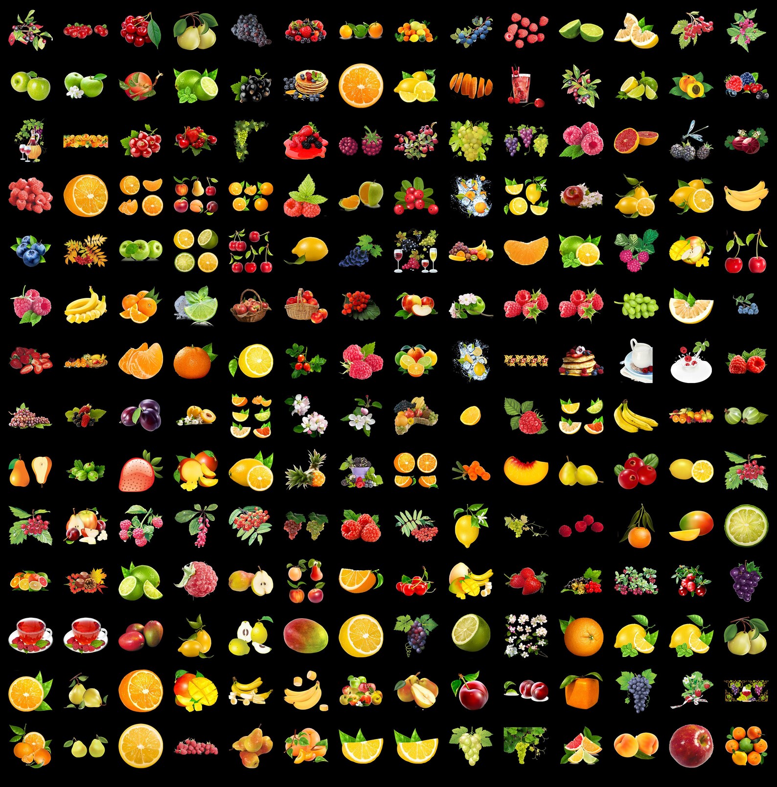 1500 FRUITS TRANSPARENT PNG Photoshop Overlays Fruits Png - Etsy
