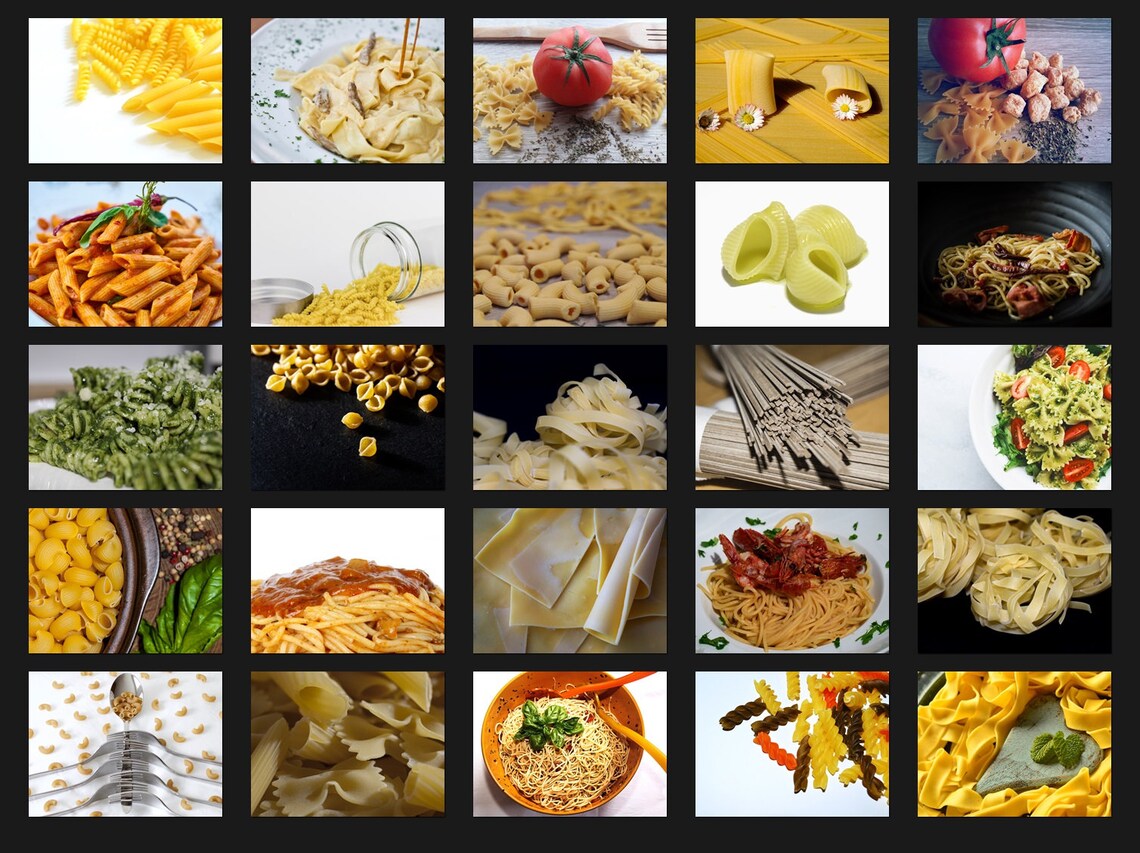 200 Pasta Photoshop Overlays: Food Photography Textures (digital ...