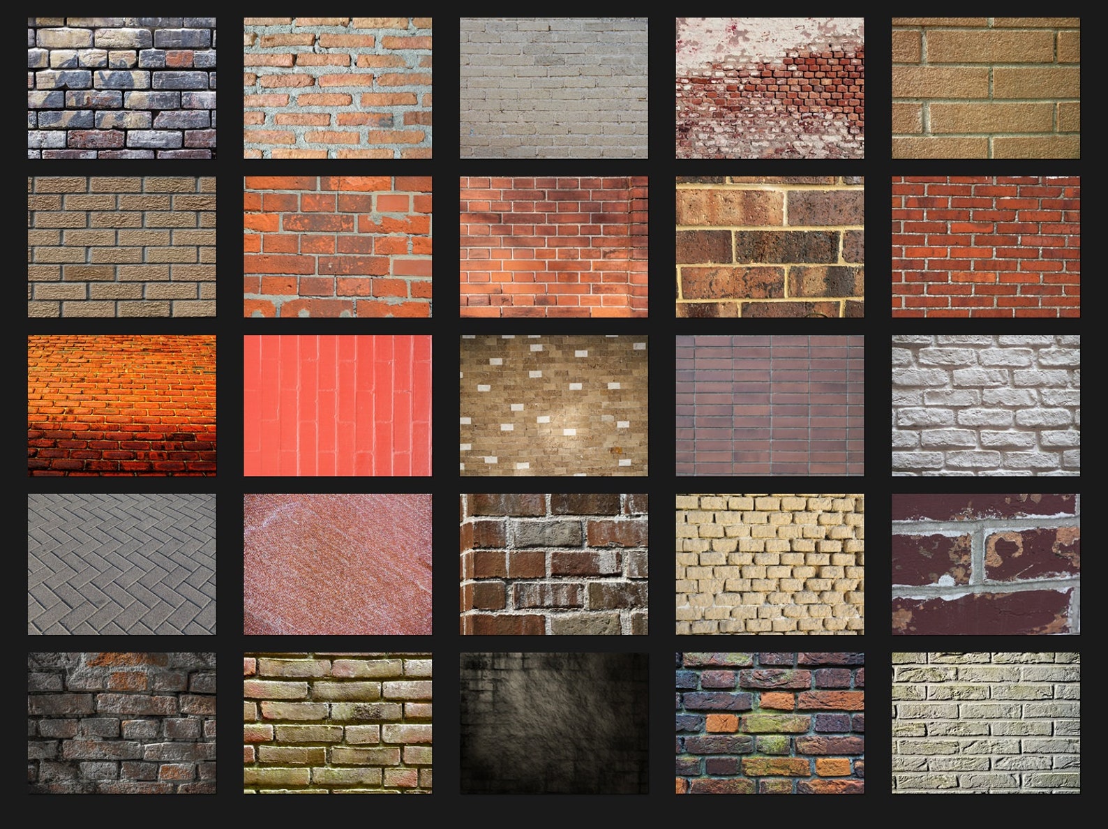 200 BRICK PHOTOSHOP OVERLAYS Digital Textures Backgrounds | Etsy