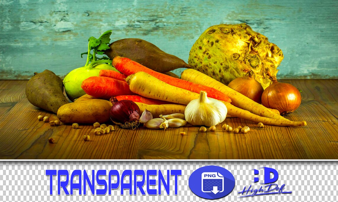 Vegetables PNG Overlays: 250 Transparent Photoshop Backgrounds (digital ...