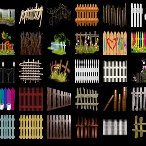 200 BENCHES, FENCES, GATES Transparent Png Photoshop Overlays ...
