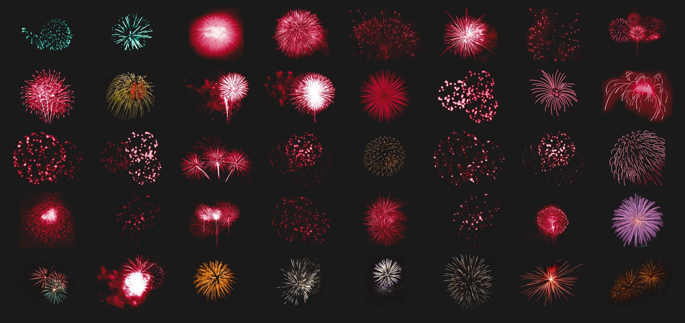 200 FIREWORK TRANSPARENT PNG Photoshop Overlays, Digital Texture ...