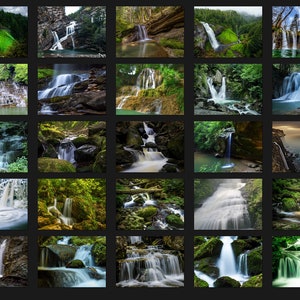 200 WATERFALL PHOTOSHOP OVERLAYS, Digital Textures, Backgrounds ...
