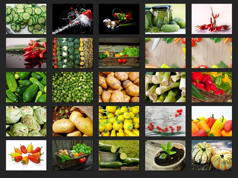 200 VEGETABLES PHOTOSHOP OVERLAYS Digital Textures | Etsy