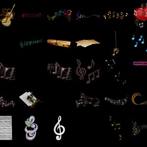 350 MUSIC NOTES TRANSPARENT Png Photoshop Overlays, Music Notes Png ...
