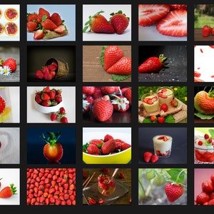 200 STRAWBERRY PHOTOSHOP OVERLAYS, Digital Textures, Backgrounds ...