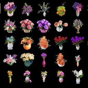 300 FLOWERS VASES TRANSPARENT Png Photoshop Overlays, Flowers Png ...