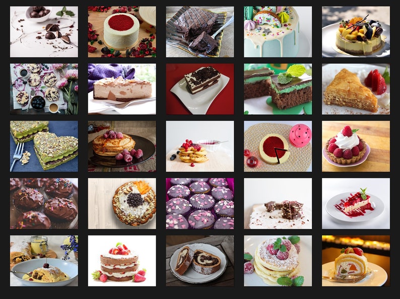 200 CAKE PHOTOSHOP OVERLAYS Digital Textures Backgrounds | Etsy