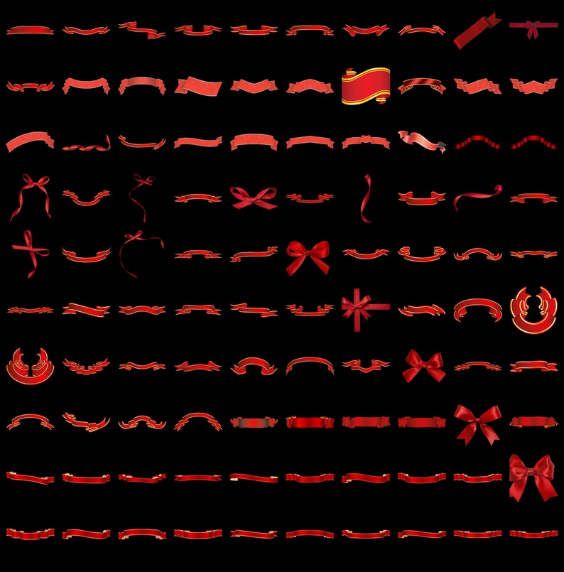 1000 RIBBONS TRANSPARENT PNG Photoshop Overlays Ribbons Png - Etsy