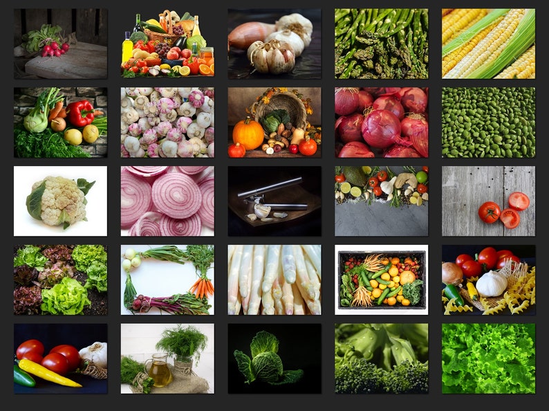 200 VEGETABLES PHOTOSHOP OVERLAYS Digital Textures | Etsy