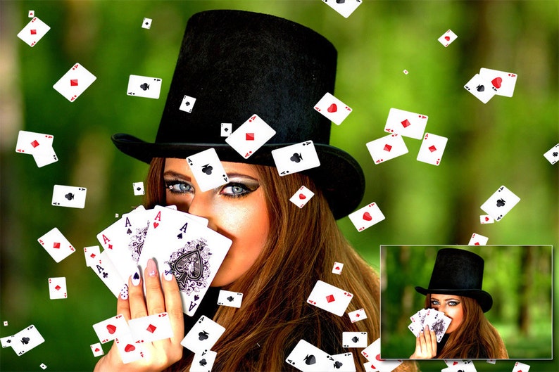 50 Aces Playing Cards PNG Overlays: Digital Photoshop Backgrounds - Etsy