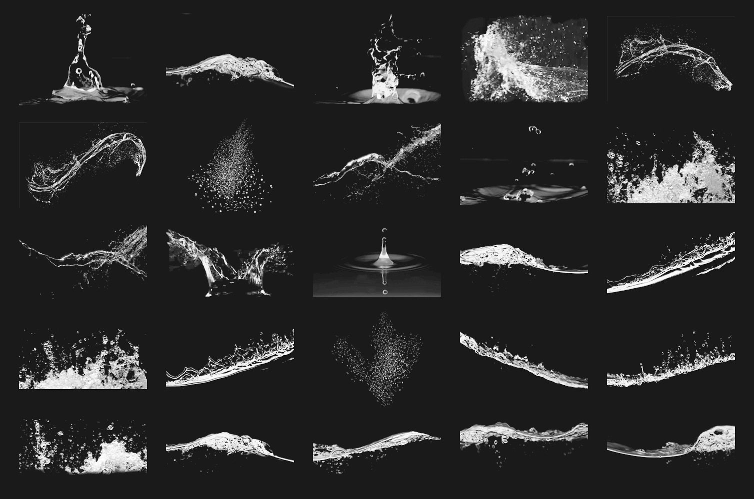 200 WATER Splash TRANSPARENT PNG Photoshop Overlays Digital - Etsy