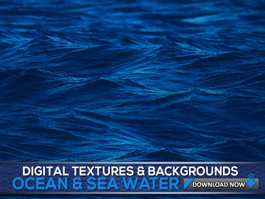 Sea Water Textures & Backgrounds: 60 Ocean Photoshop Overlays (digital ...