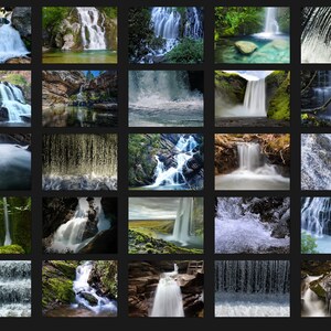 200 WATERFALL PHOTOSHOP OVERLAYS, Digital Textures, Backgrounds ...