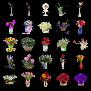 300 FLOWERS VASES TRANSPARENT Png Photoshop Overlays, Flowers Png ...