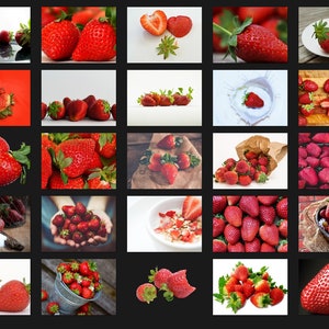 200 STRAWBERRY PHOTOSHOP OVERLAYS, Digital Textures, Backgrounds ...