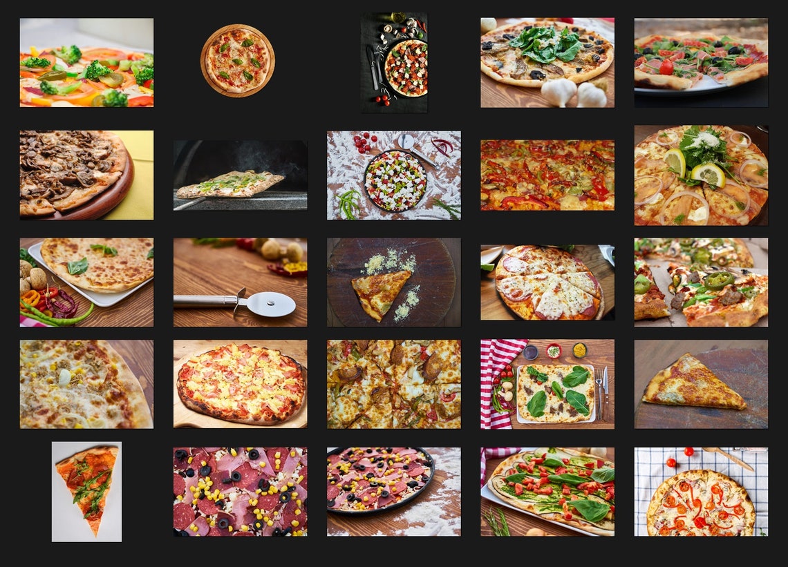 200 PIZZA PHOTOSHOP OVERLAYS Digital Textures Backgrounds | Etsy