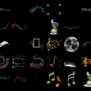 350 MUSIC NOTES TRANSPARENT Png Photoshop Overlays, Music Notes Png ...