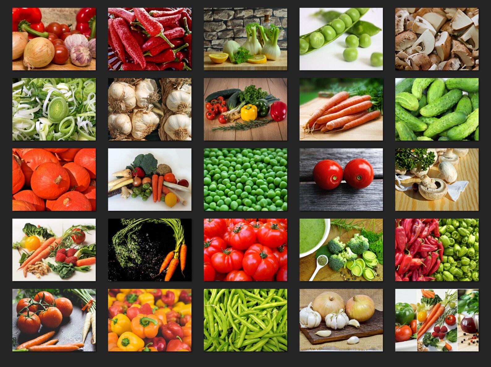 200 VEGETABLES PHOTOSHOP OVERLAYS Digital Textures | Etsy