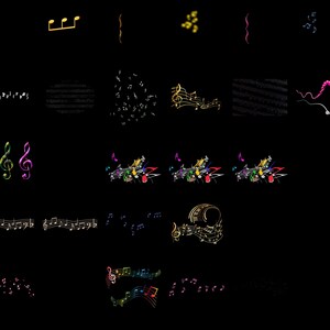 350 MUSIC NOTES TRANSPARENT Png Photoshop Overlays, Music Notes Png ...