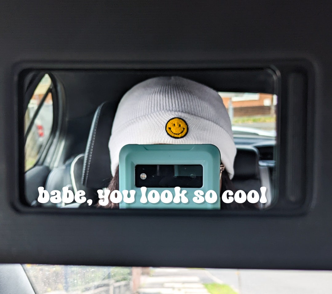 Babe You Look so Cool Compliment Car Mirror Decal - Etsy